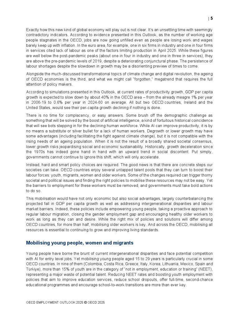 OECD：2025年经合组织就业展望报告 | 互联网数据资讯网-199IT | 中文互联网数据研究资讯中心-199IT